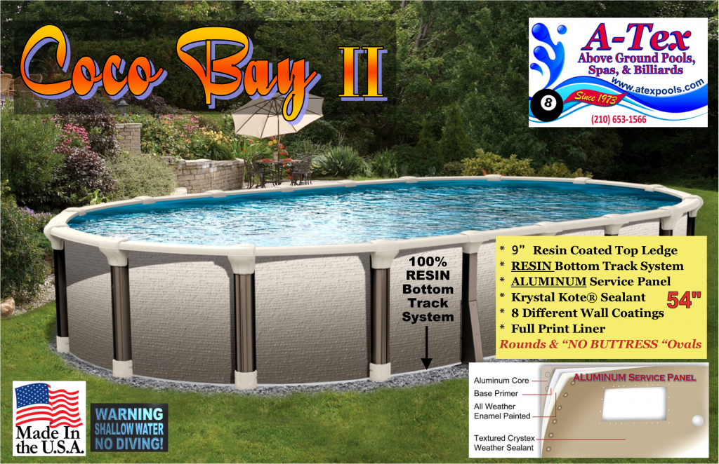 Coco Bay II Brochure | A-Tex Above Ground Pools, Spas, & Billiards